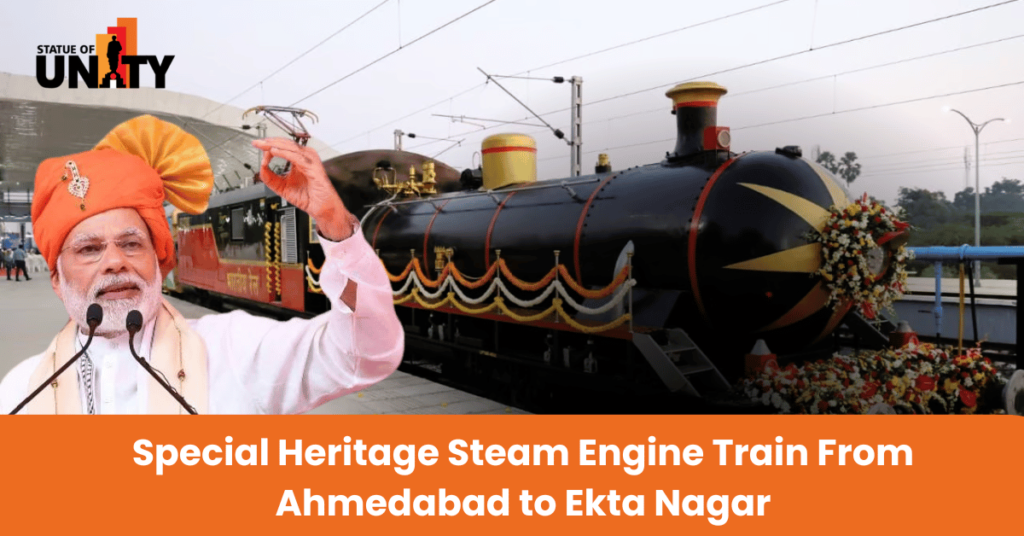 Special Heritage Steam Engine Train From Ahmedabad to Ekta Nagar